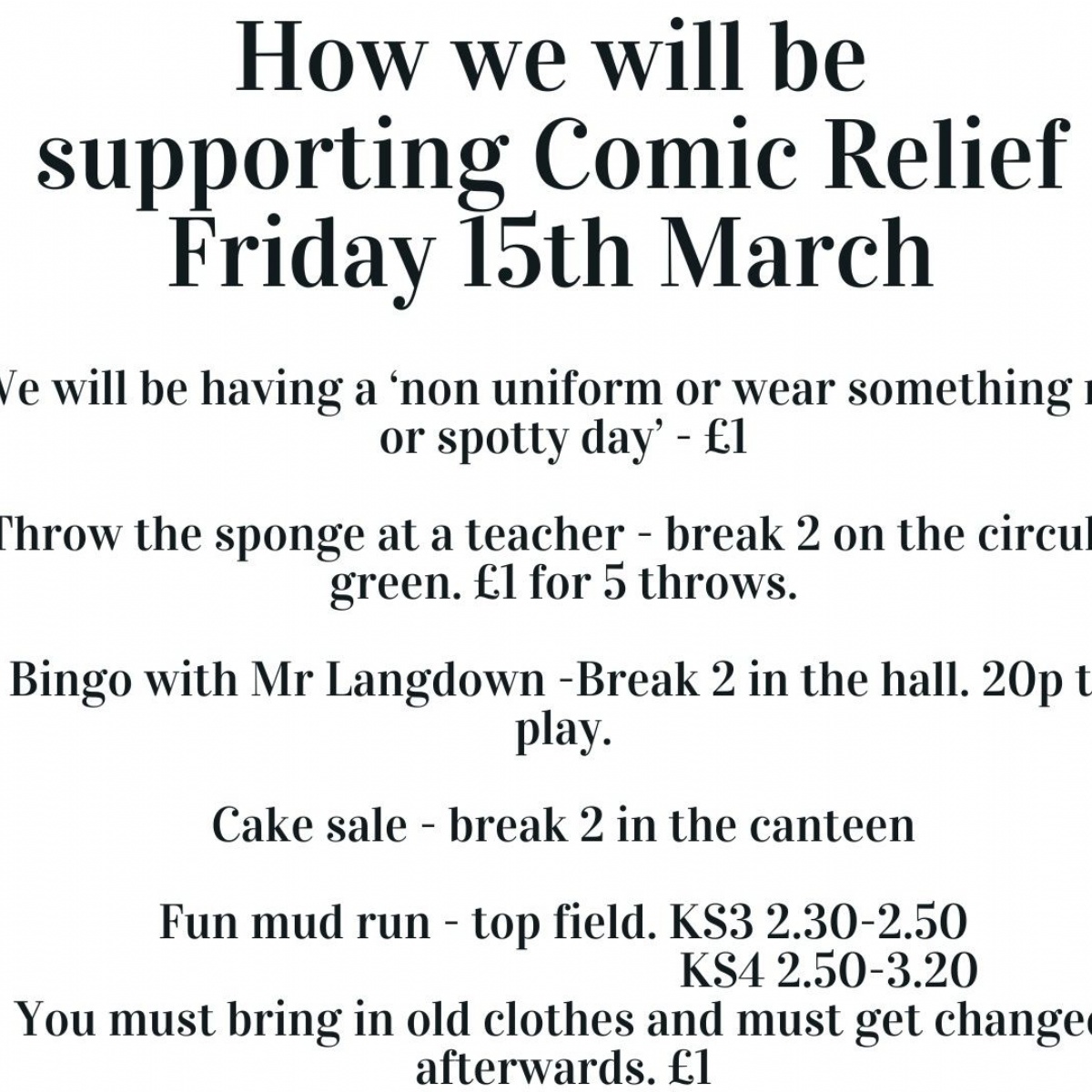 Danebury School - Comic Relief 2024
